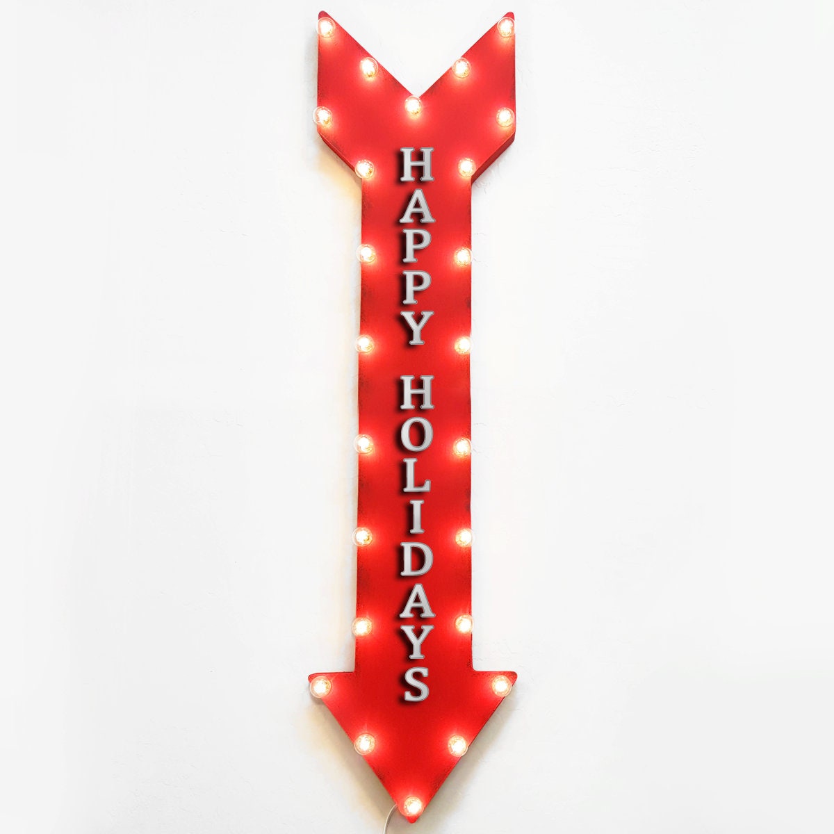 On Sale 48 HAPPY HOLIDAYS Metal Arrow Sign Christmas | Etsy