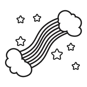 Rainbow Coloring Page, Rainbow Party Activity, Kids Birthday Coloring ...