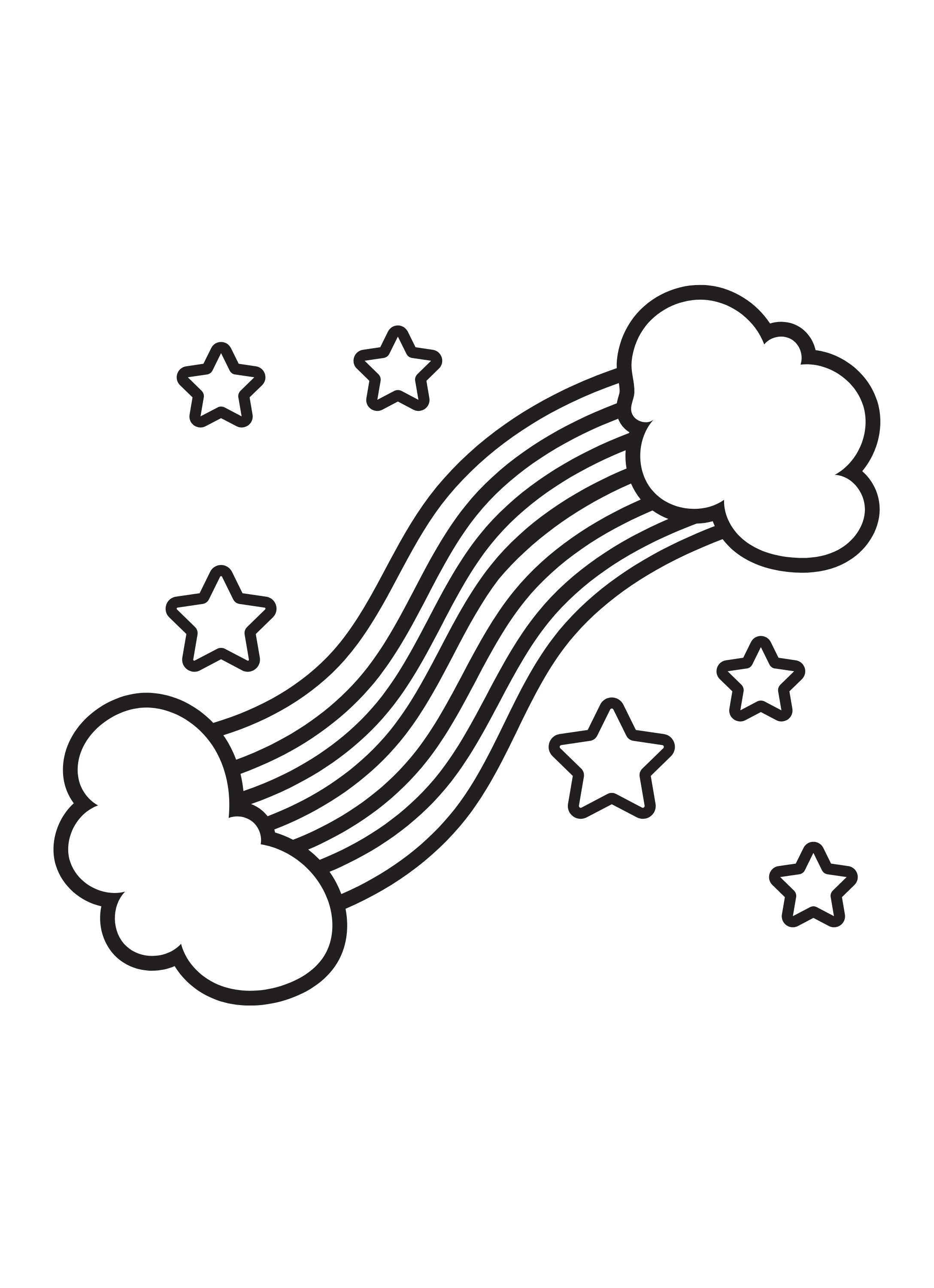 Rainbow Coloring Page, Rainbow Party Activity, Kids Birthday Coloring ...