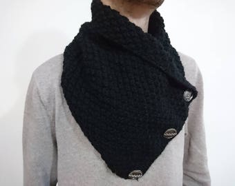 3 Button Scarf | Etsy