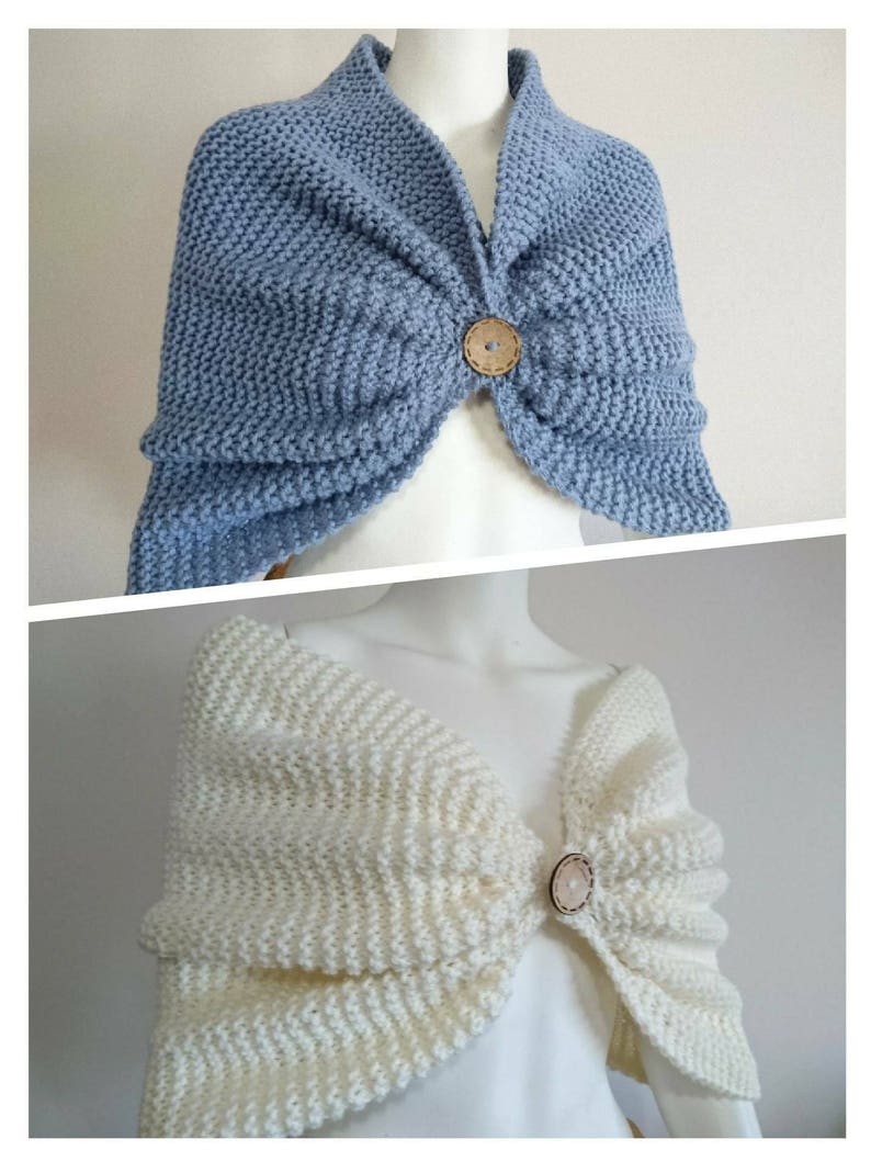 Silver Wedding Shawl Knit Wedding Cape Wedding Caplet | Etsy