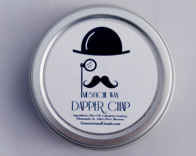 Dapper Chap Mustache Wax Unscented Classic for Facial Hair Shaping ...