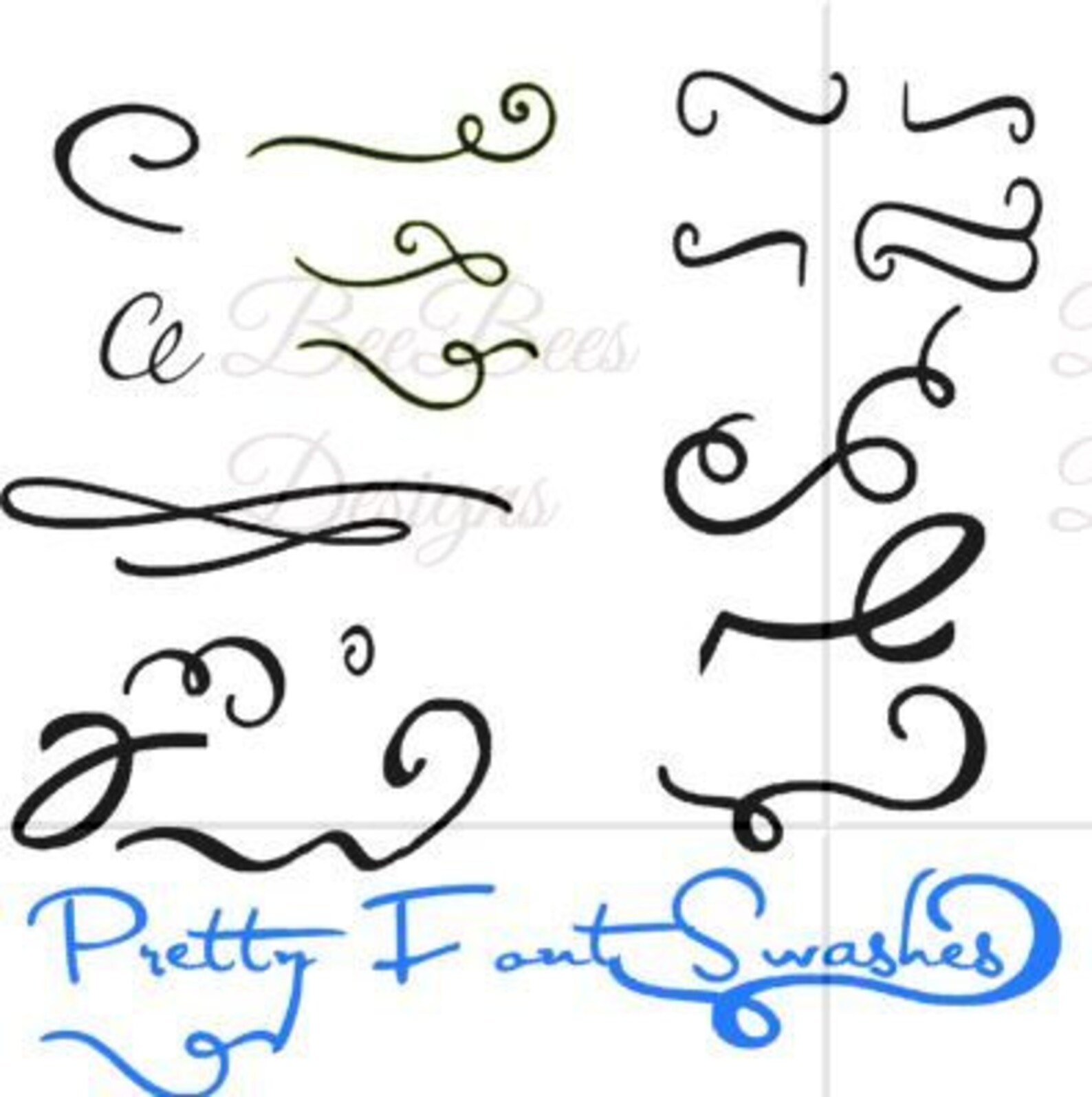 Font Swashes Svg, Font Swashes , Text Swashes Svg, Text Swashes - Etsy