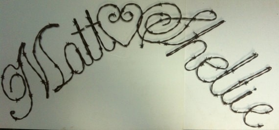 Custom Barbed Wire Lettering Names Custom Art Custom Ideas - Etsy