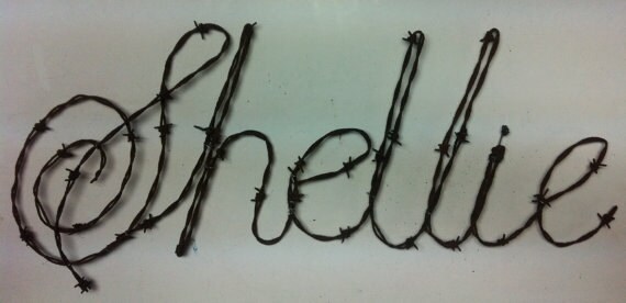 Custom Barbed Wire Lettering Names Custom Art Custom Ideas - Etsy