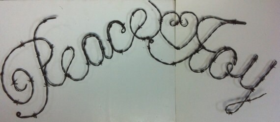 Custom Barbed Wire Lettering Names Custom Art Custom Ideas - Etsy