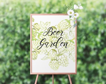 Beer Garden Poster - Etsy
