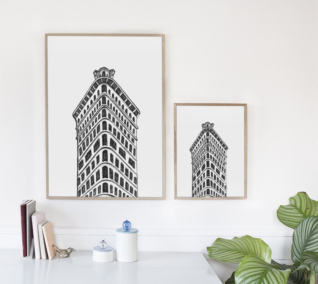 Flatiron Building Drawing | NYC Art Print | New York City Gift ...