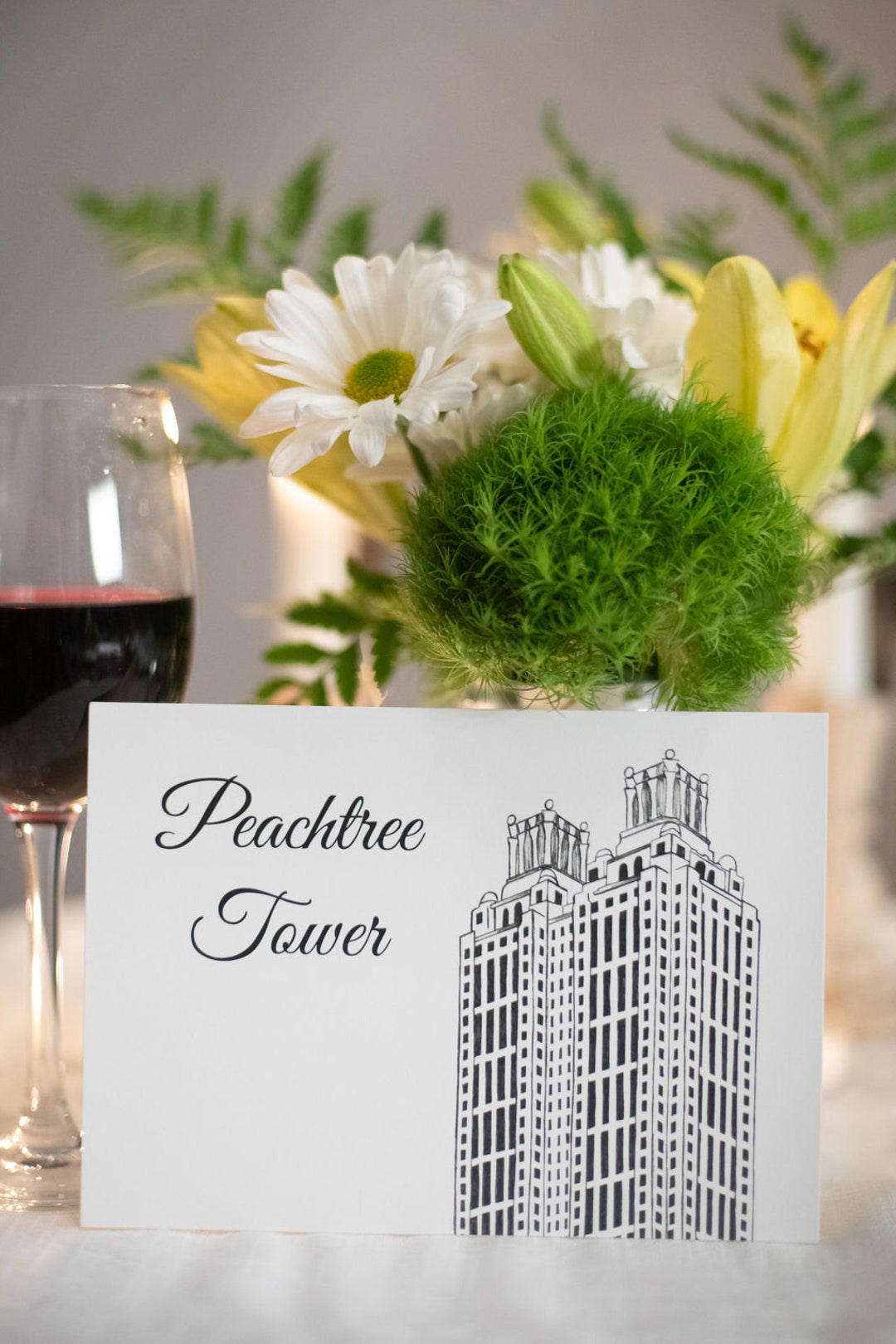 Atlanta, Georgia Icons Wedding Table Numbers Atlanta Wedding Theme ...