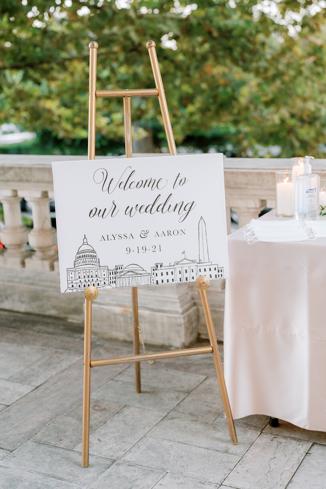 Washington DC Skyline Wedding Welcome Sign | 18x24 or 24x36 ...