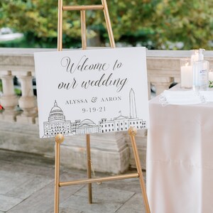 Washington DC Skyline Wedding Welcome Sign | 18x24 or 24x36 ...