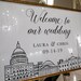 Washington DC Skyline Wedding Welcome Sign | 18x24 or 24x36 ...