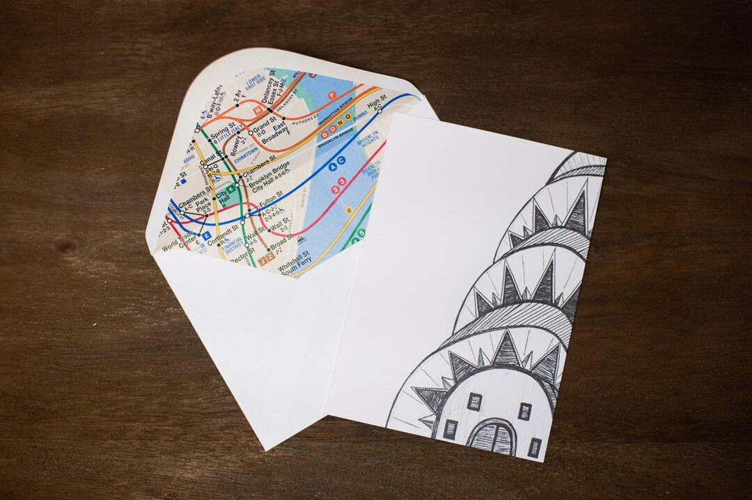 Handmade New York City NYC Card - Chrysler Building - Etsy
