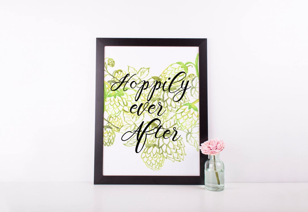 Hoppily Ever After | Brewery Wedding Sign | Instant Download ...