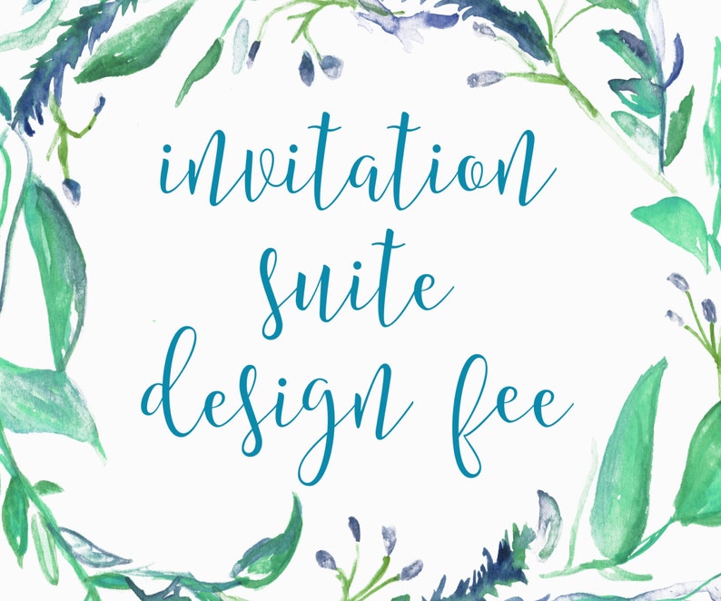 Custom Invitation Suite Design Fee | Etsy