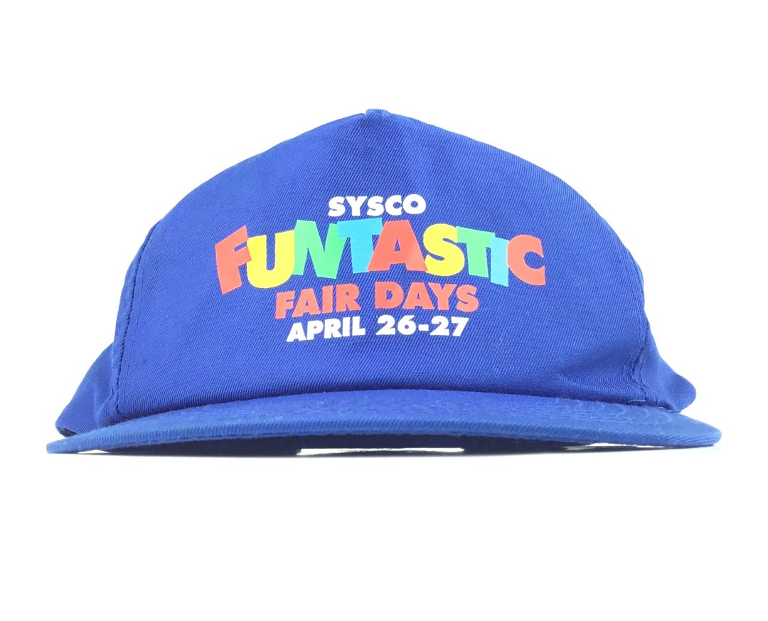 Vintage 1990s SYSCO FUNTASTIC Job Fair food Distributor Blue Baseball ...