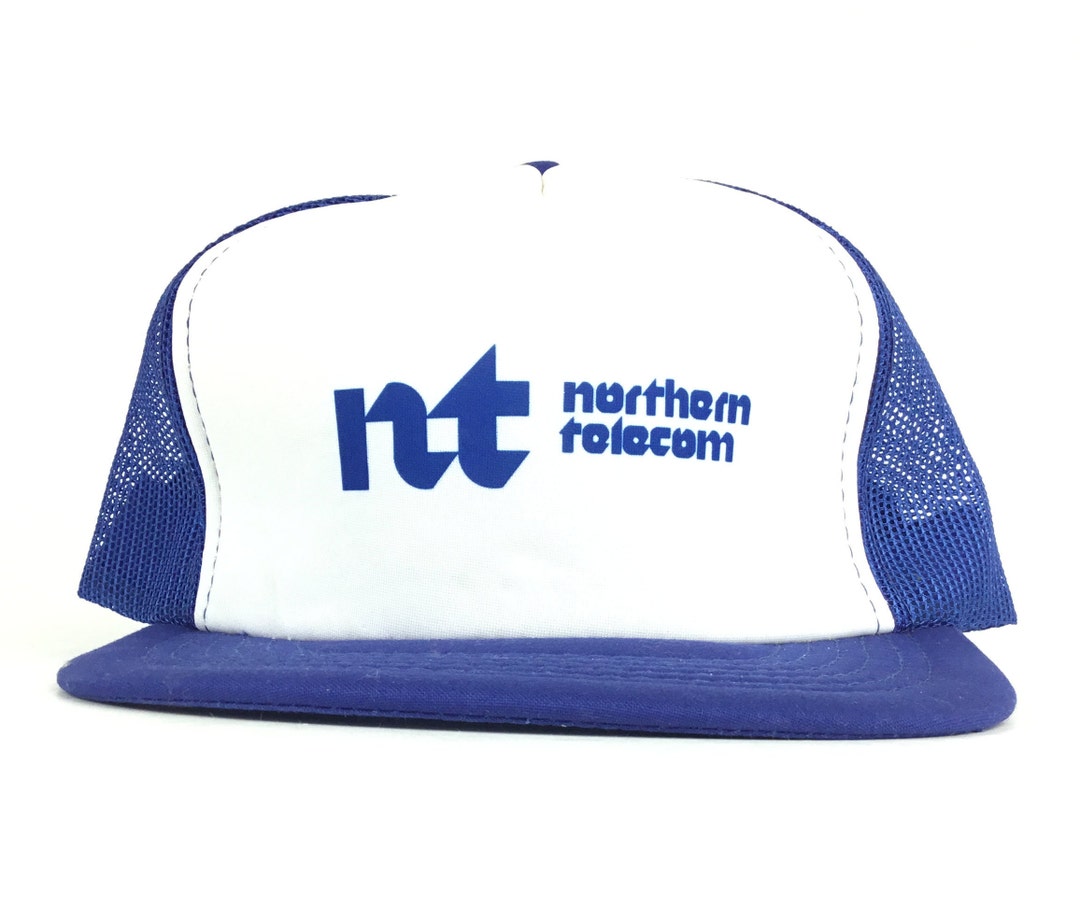 Vintage 90s NT Northern Telecom Blue Trucker Hat Cap SnapBack Poliéster ...