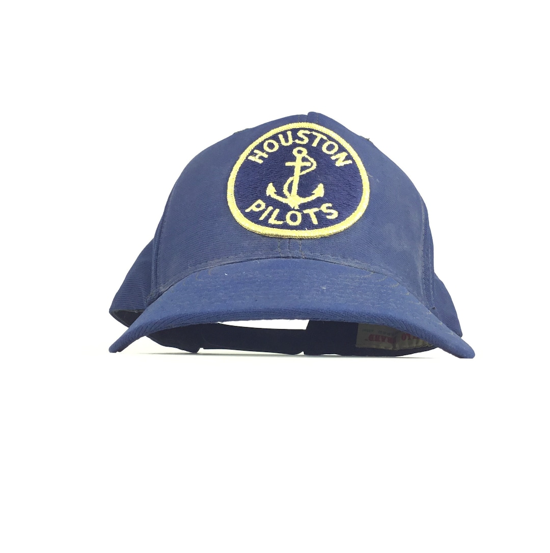 Vintage 1980s HOUSTON PILOTS (texas Anchor Logo) Baseball Cap Hat Adj ...