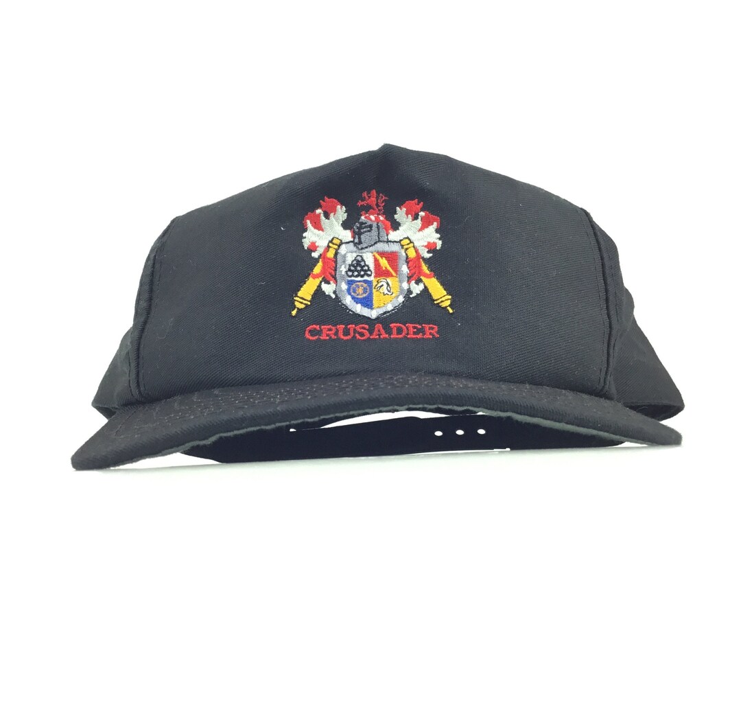 Vintage 1990s CRUSADER knight Crest Logo Baseball Cap Hat Adj. Mens ...