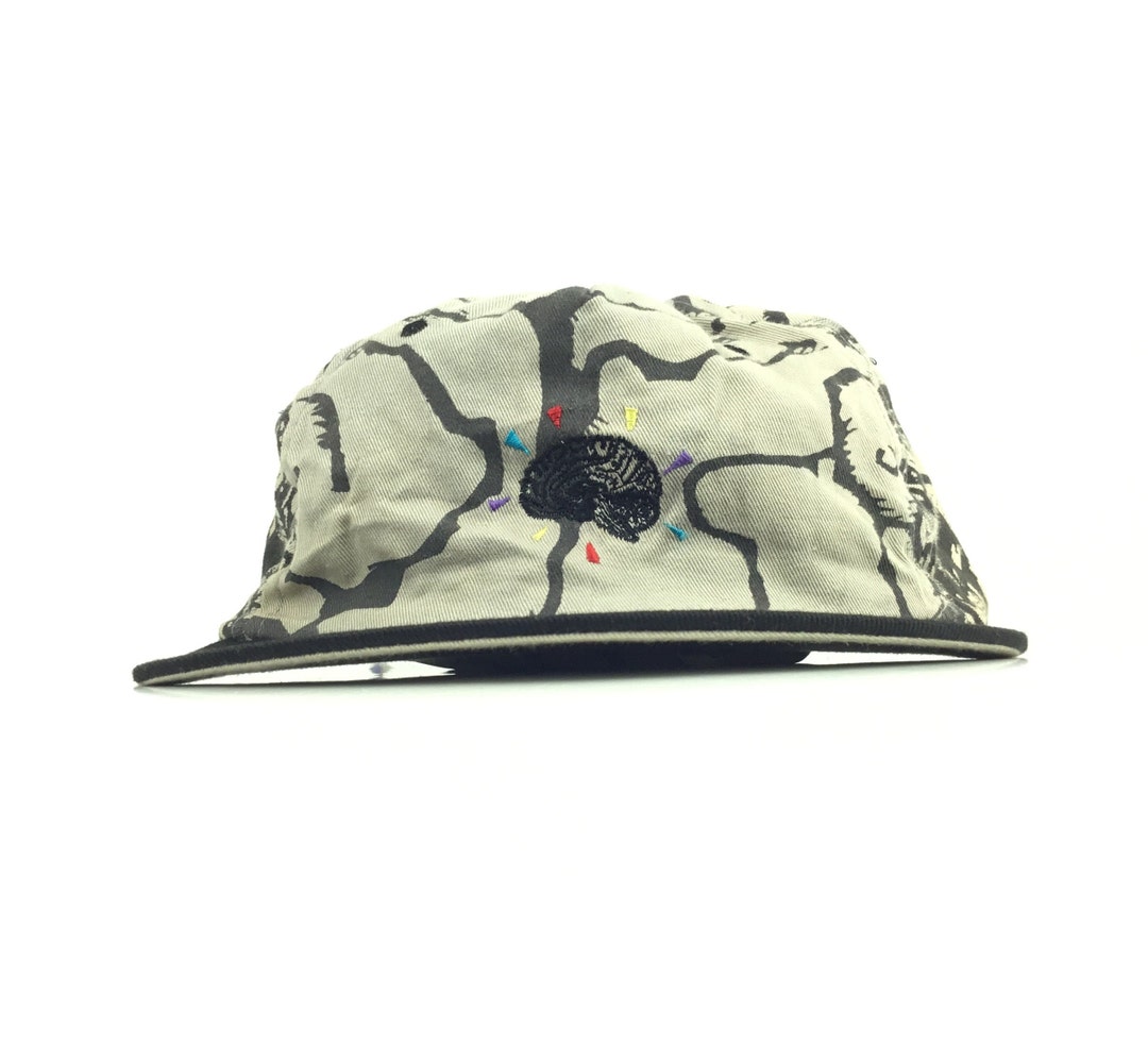 Vintage 1990s THINKING CAP / LEARNING Smith - Allover Brain Print ...