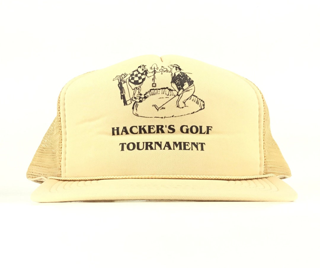 Vintage 1990s Hackers Golf Tournament Trucker Hat Mesh Cap Snapback ...