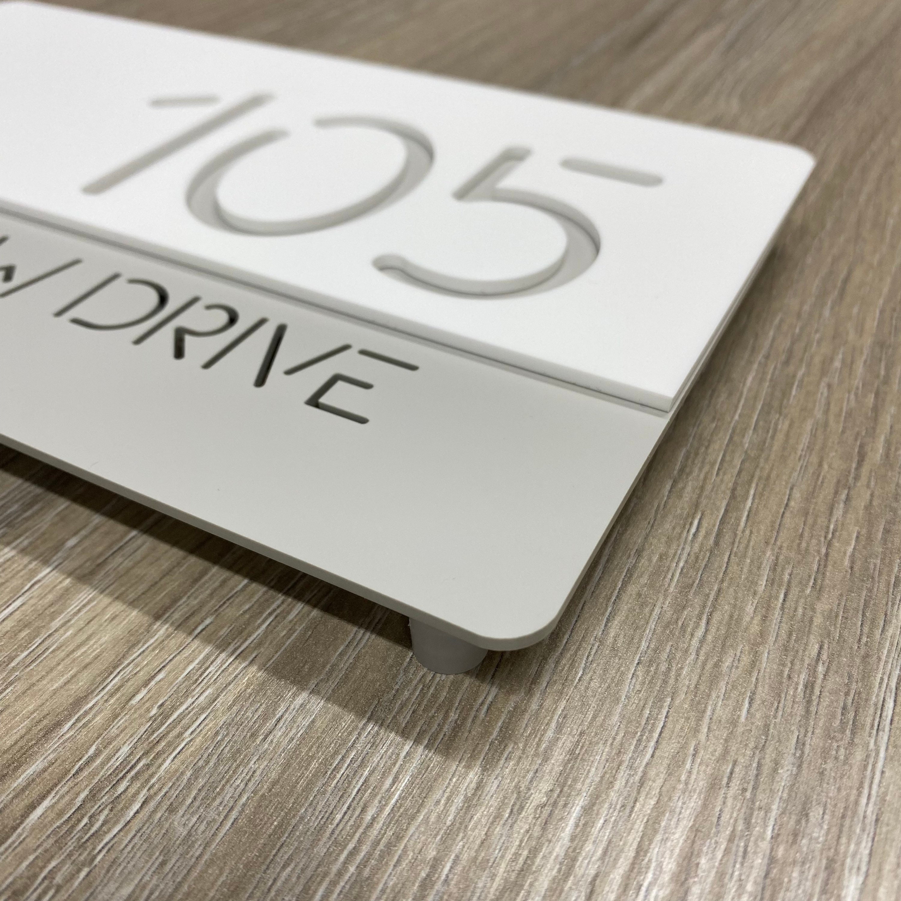 Horizontal House Sign With Contrast Band & CONCEALED FIXINGS - Etsy UK