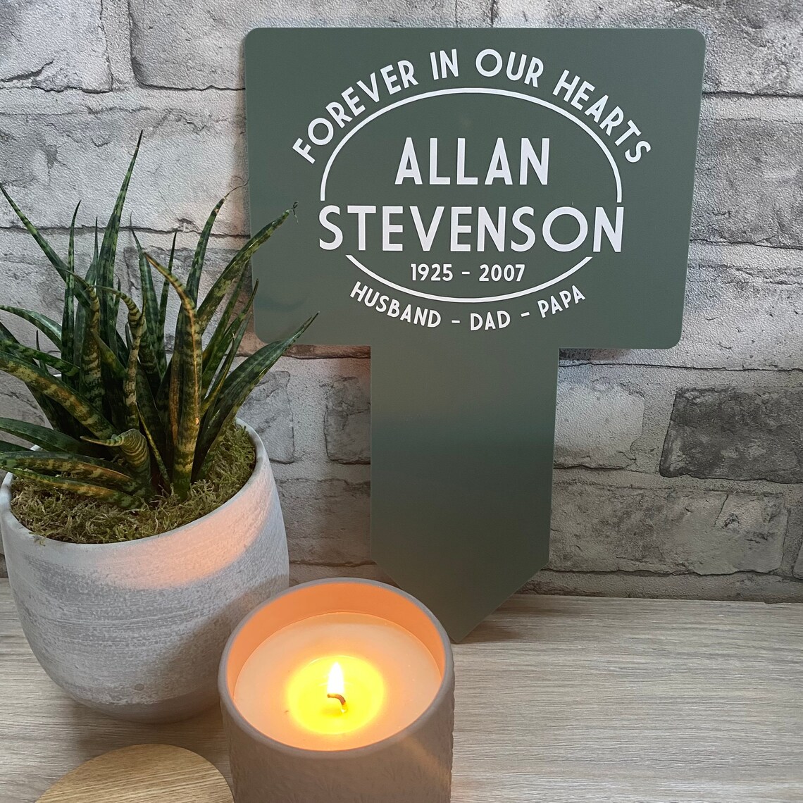 Rectangular Memorial Plaque Stake Graveside Marker - Etsy