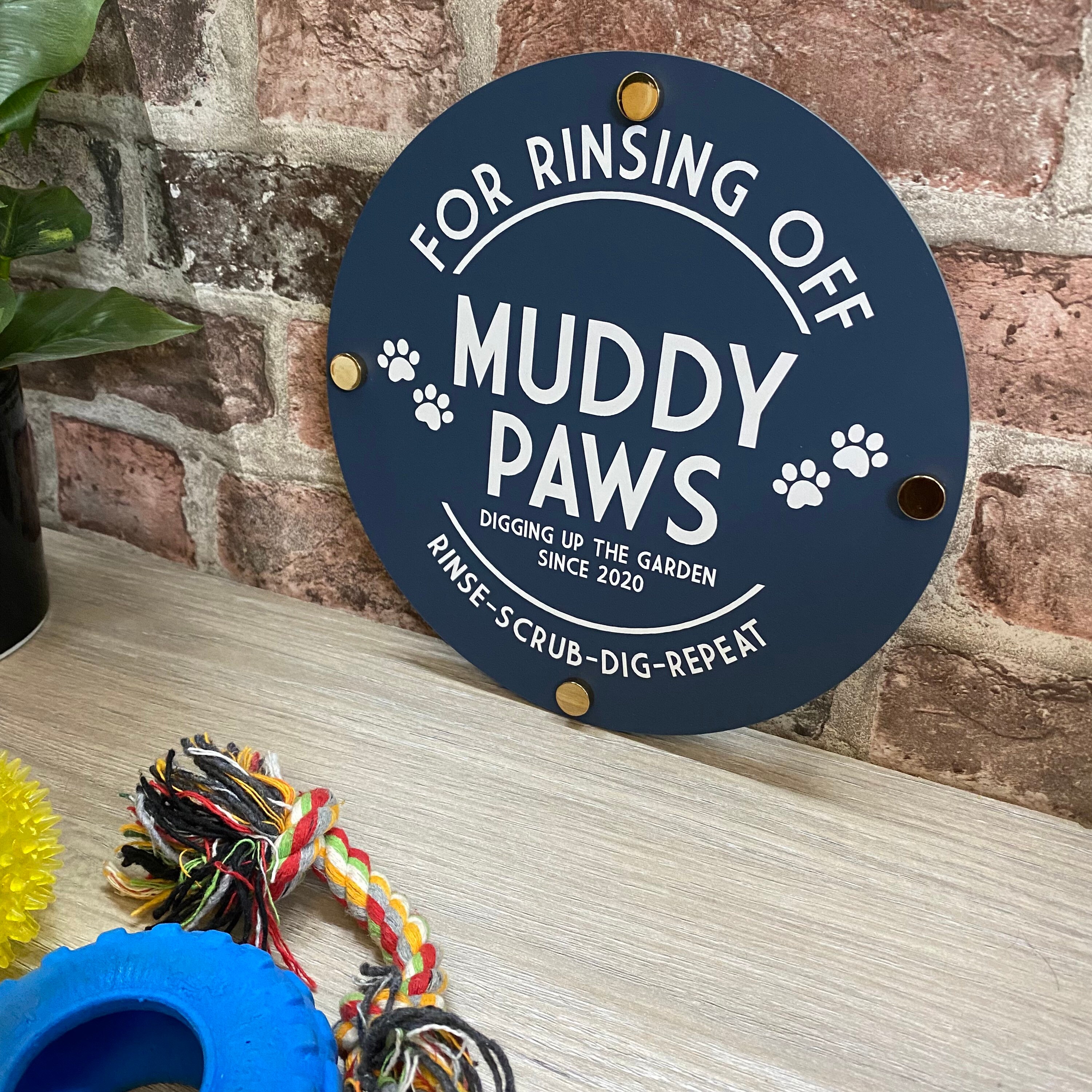 For Rinsing Muddy Paws Garden Sign | Personalised Sign | Dogs | Pets ...