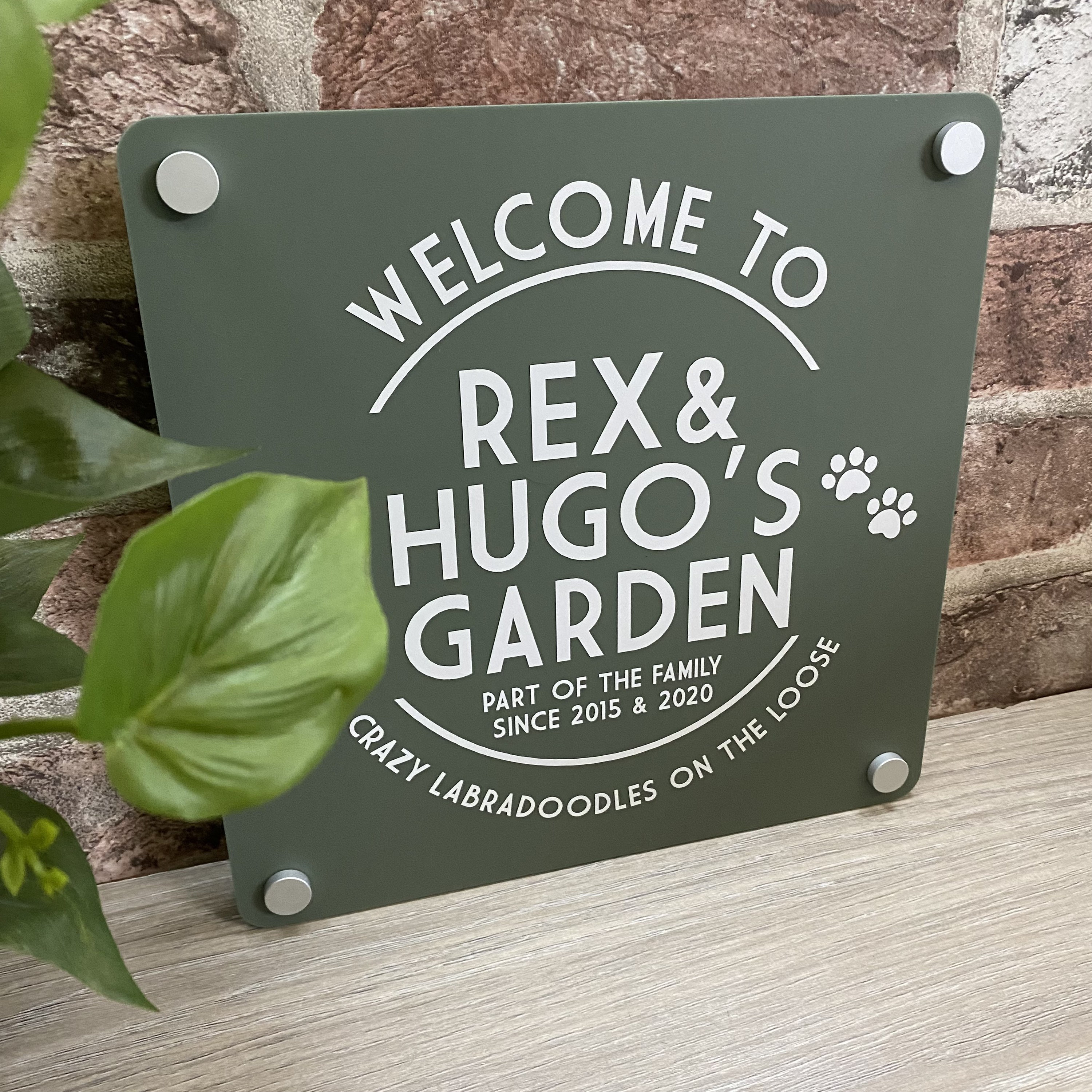 Welcome to 'your Dogs' Garden Sign Personalised Sign - Etsy UK