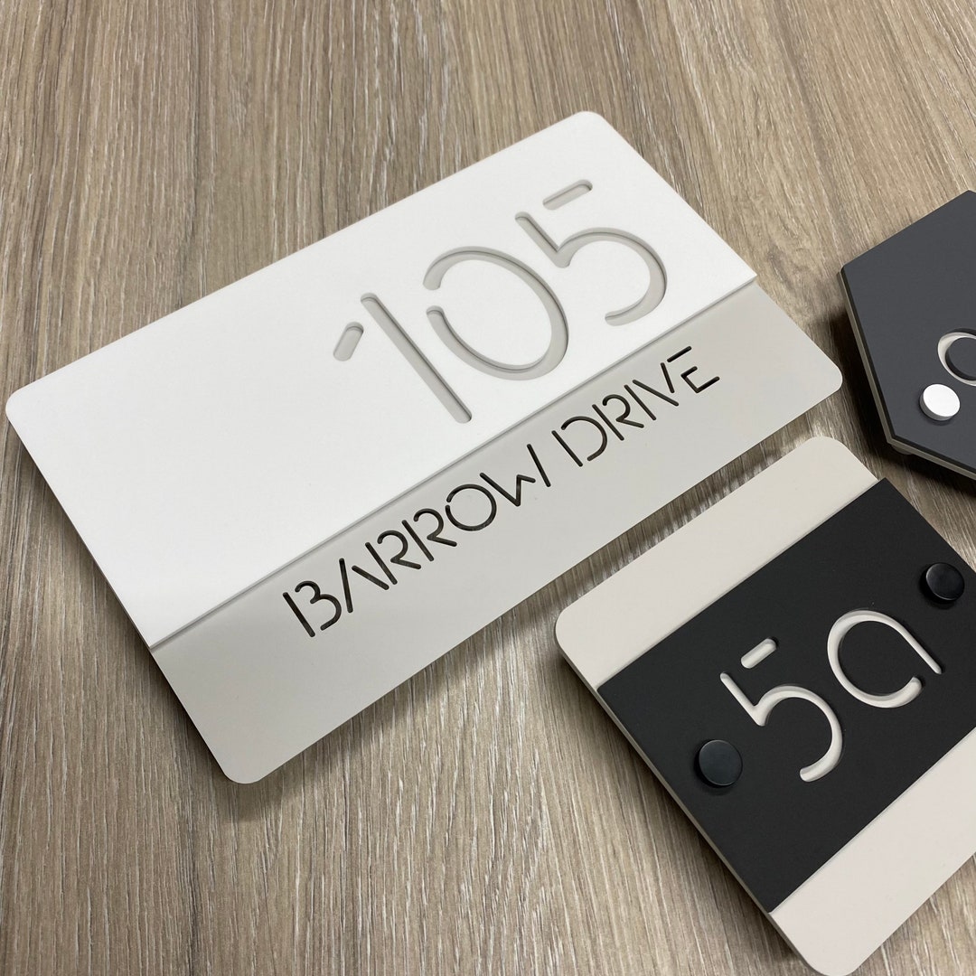 Horizontal House Sign With Contrast Band & CONCEALED FIXINGS | House ...