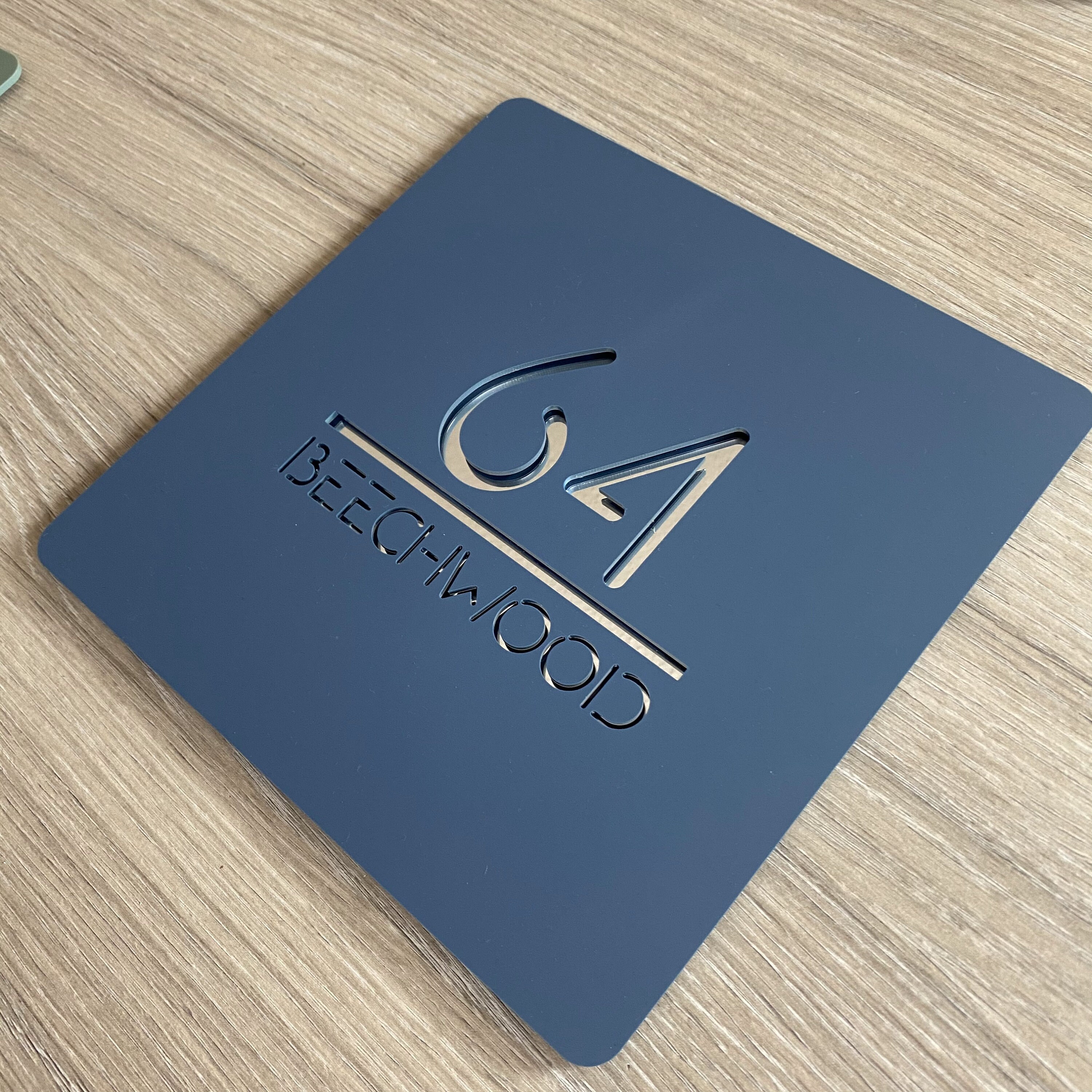 Large Laser Cut Stylish Square House Number House Sign - Etsy UK