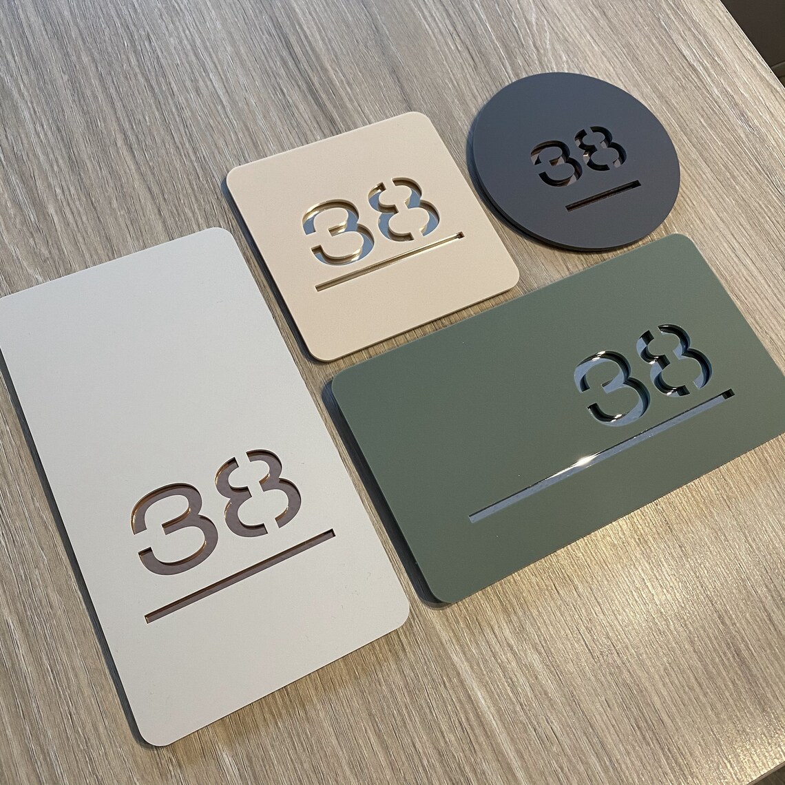 Stylish laser cut horizontal house number house sign door | Etsy