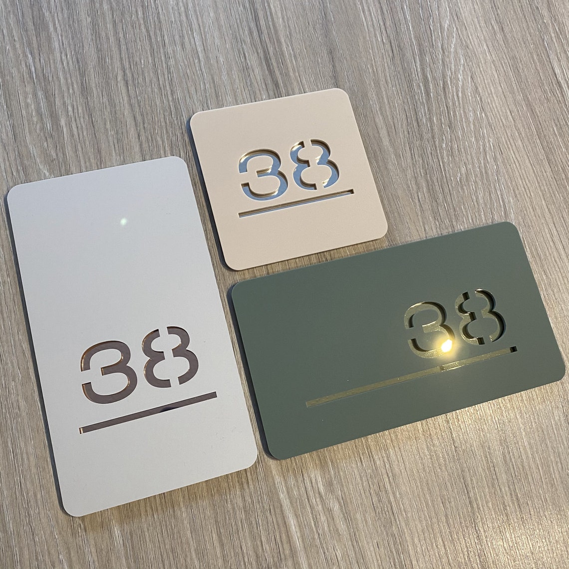 Stylish laser cut horizontal house number house sign door | Etsy