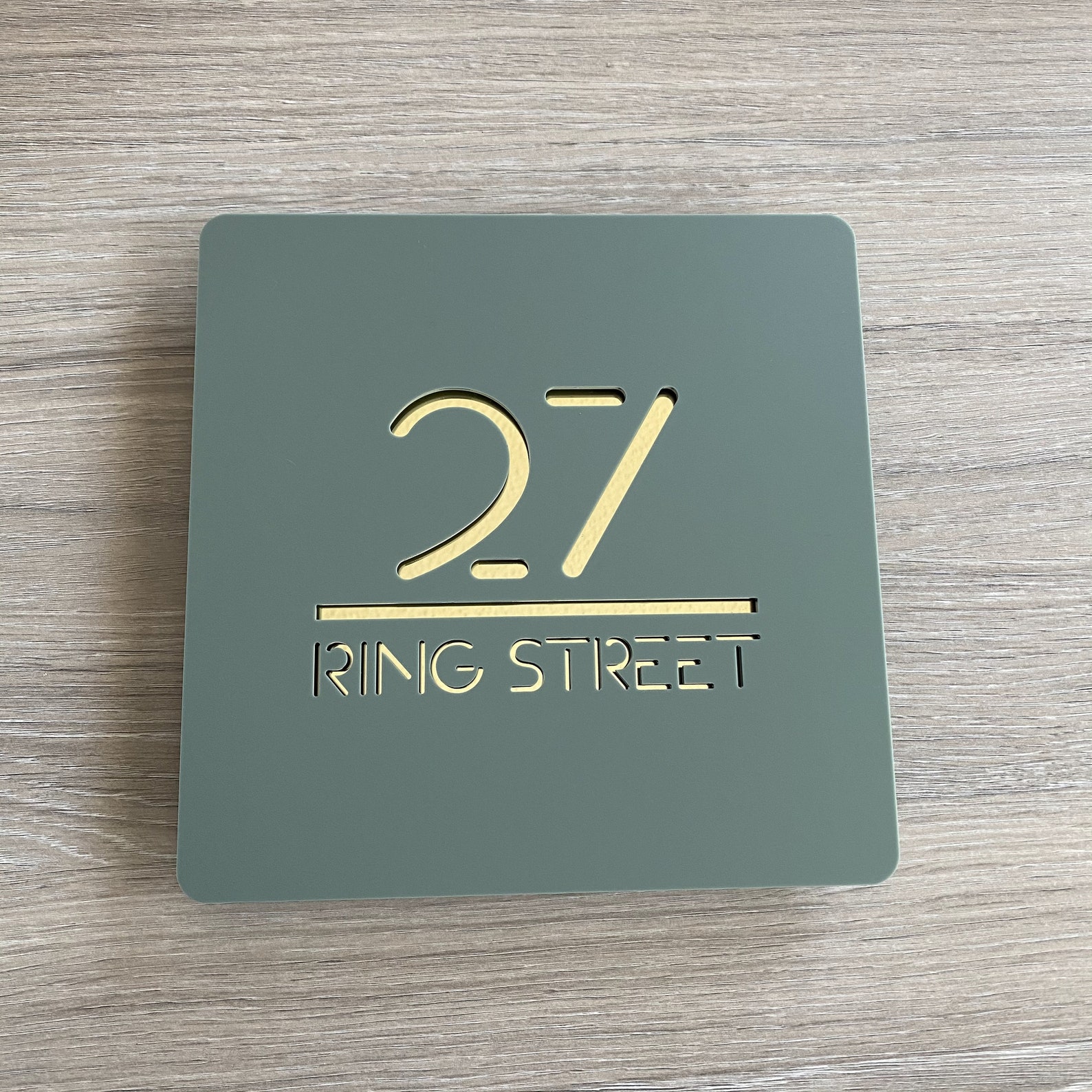 Large Laser Cut Stylish Square House Number House Sign - Etsy UK