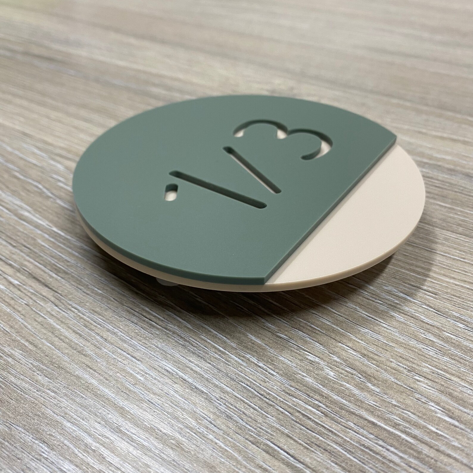 Small Round House Number With Top Contrast & CONCEALED FIXINGS - Etsy UK