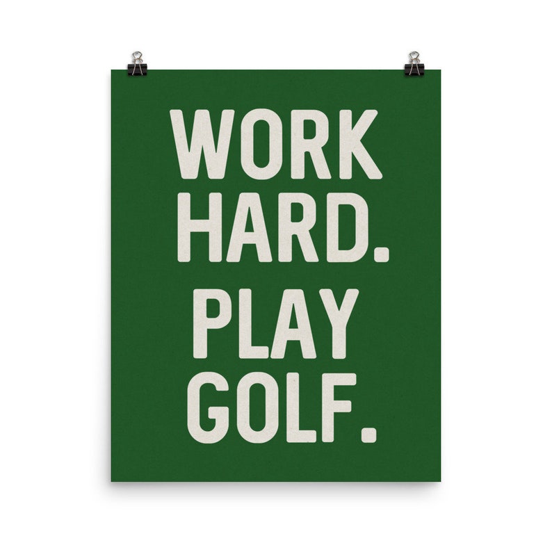 Golf Poster Art Print for Golfers Gift Art Poster Gift for Father's Day ...
