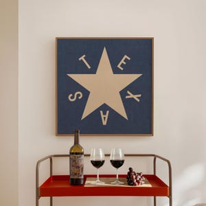 Texas Flag Art Print Poster Dezavala Wall Art Decor Texas History Buff ...