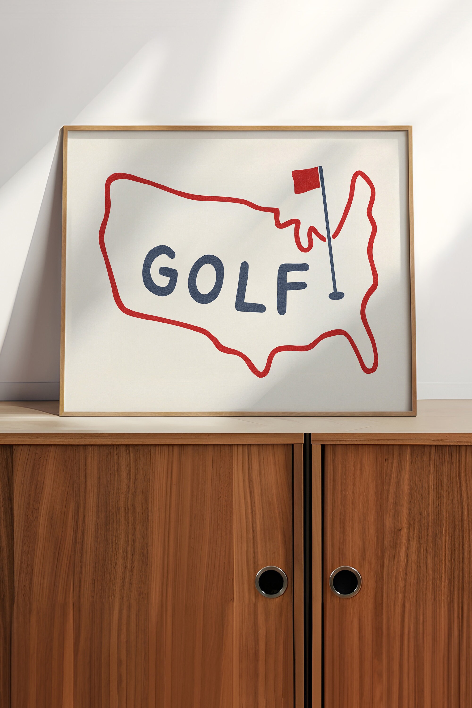 Golf Poster USA Golf Print Home Decor for Golfer Gift Wall Art Golf ...