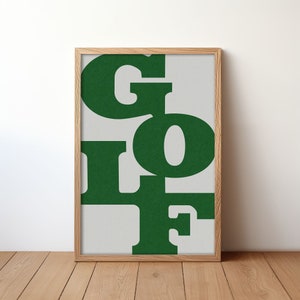 Golf Poster Typography Art Print for Golfers Gift Art Poster Art Office ...