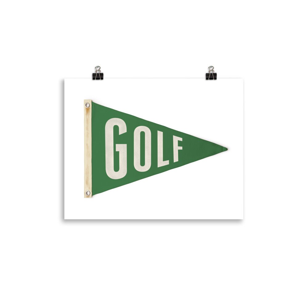 Golf Poster Wall Decor Art Print Golf Flag Poster Vintage Golf Print ...