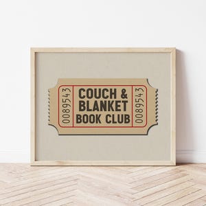 Reading Nook Wall Art Accent Book Club Vintage Poster Home Decor ...