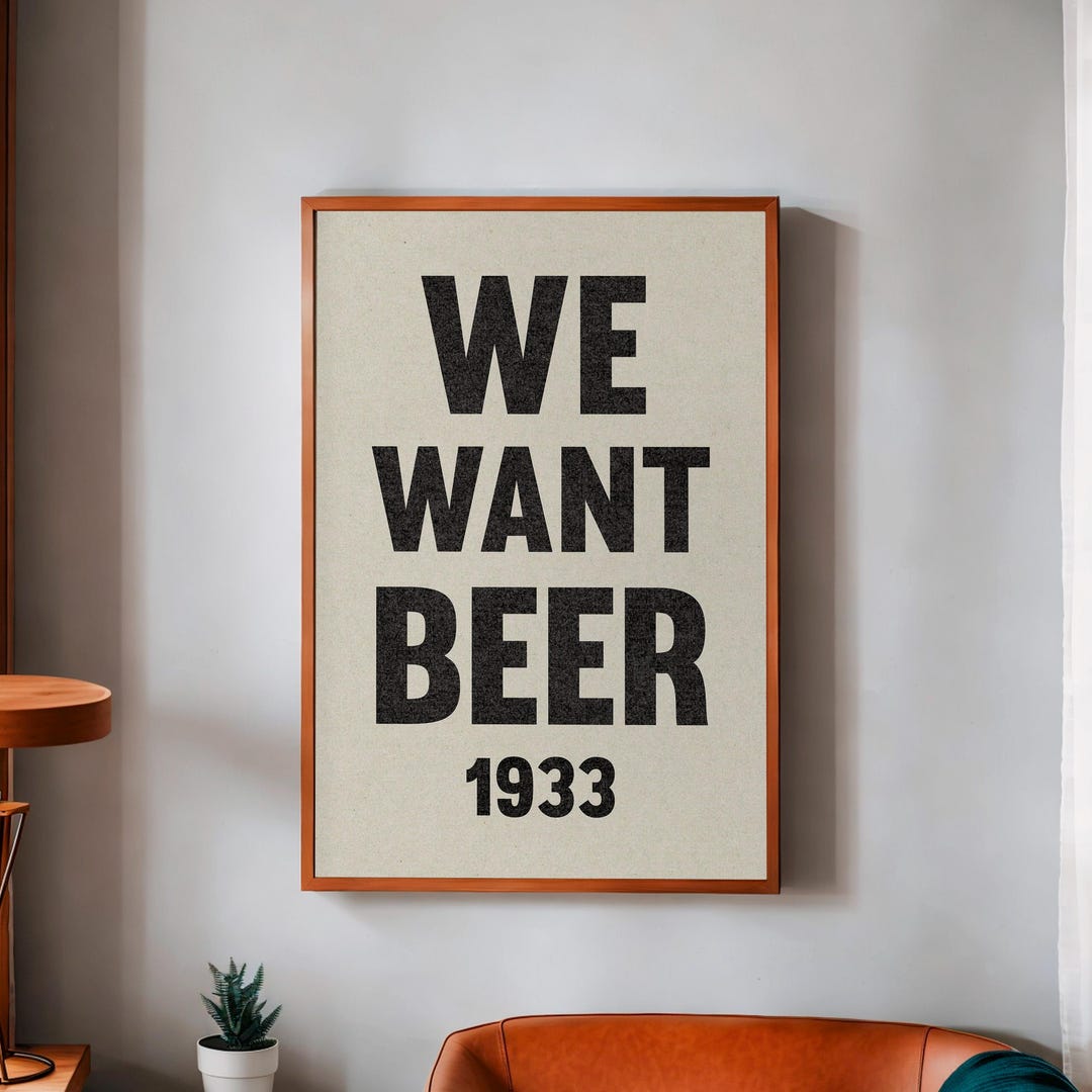 Beer Poster Art Print for Bar Cart Decor Gift for Beer Lover Poster ...