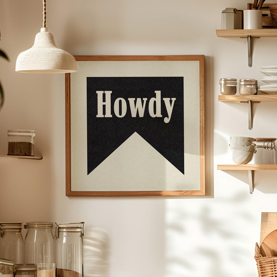Howdy Poster Wall Decor Art Print Square Typography Art Poster for Dorm ...