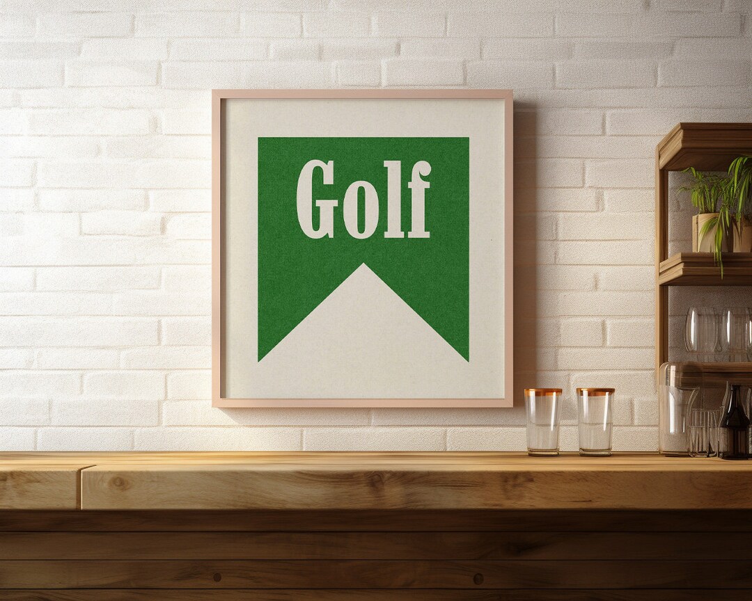 Golf Poster Wall Decor Art Print Square Typography Art Poster for ...