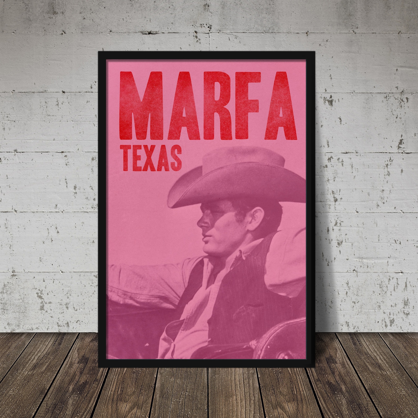 Marfa Texas Wall Decor Poster Cowboy Art Print for Dorm Wall Poster ...