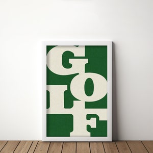Golf Poster Typography Art Print for Golfers Gift Art Poster Art Office ...