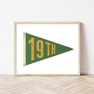 Golf Poster Wall Decor Art Print Golf Flag Poster Vintage Golf Print ...