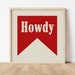 Howdy Poster Wall Decor Art Print Square Typography Art Poster for Dorm ...