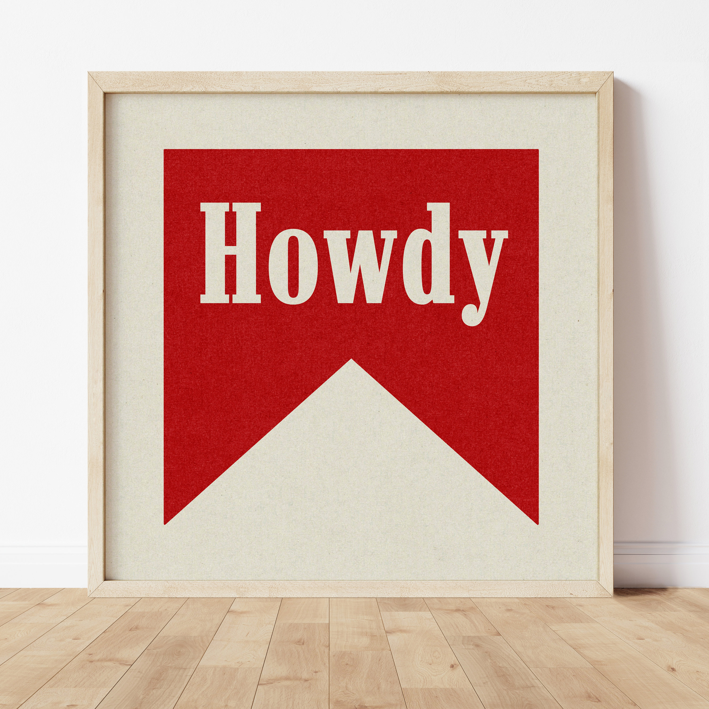 Howdy Poster Wall Decor Art Print Square Typography Art Poster for Dorm ...