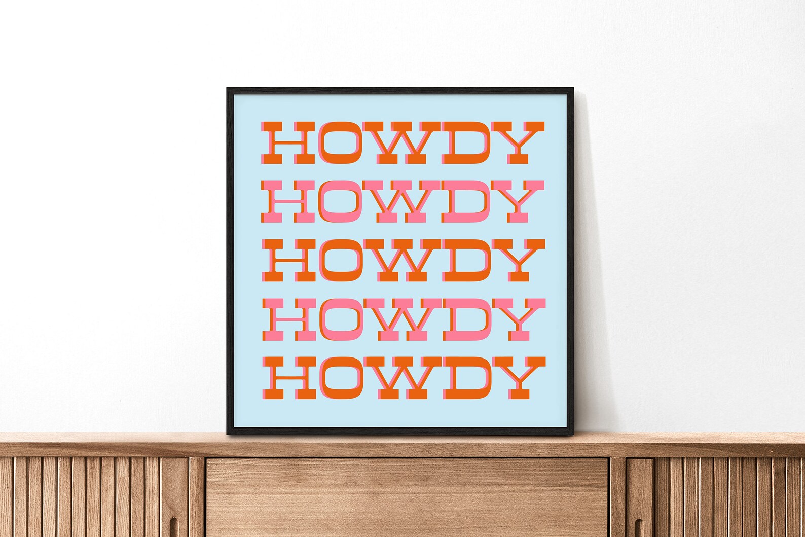 Howdy Poster Wall Decor Art Print Square Typography Art Poster for Dorm ...